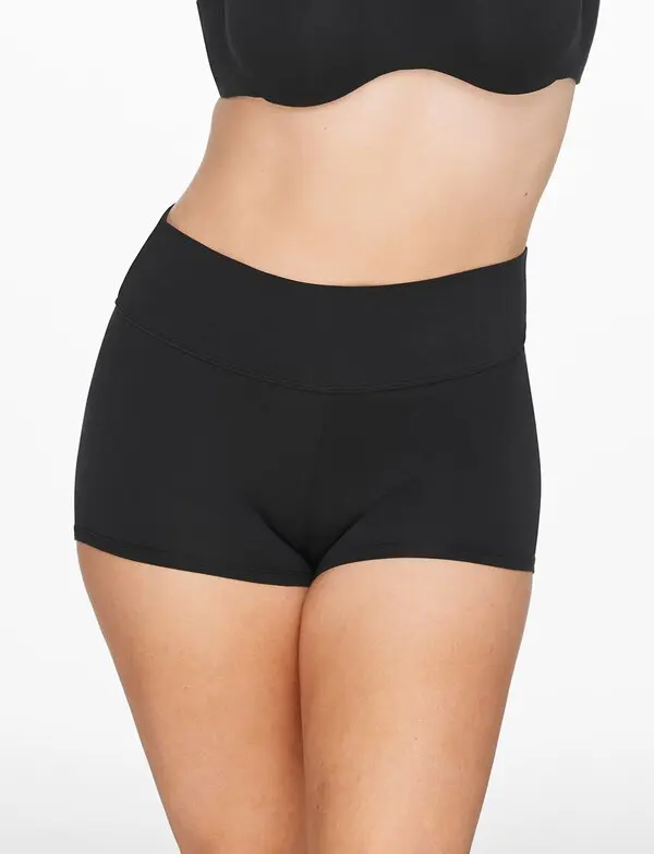 THIRDLOVE Organic Cloud Cotton High Rise Shorts Panty - Black