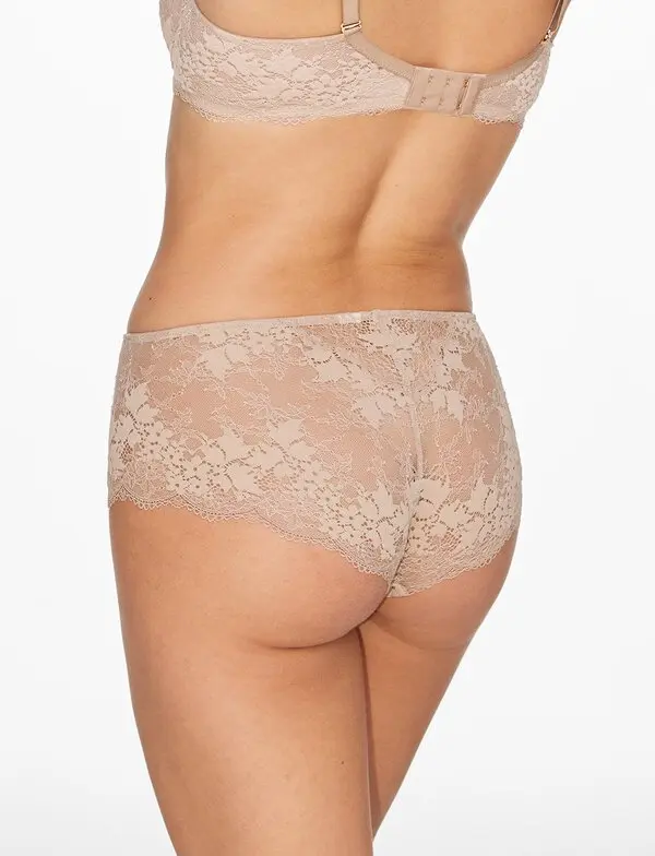 THIRDLOVE All Day Lace Cheeky Panty - Taupe