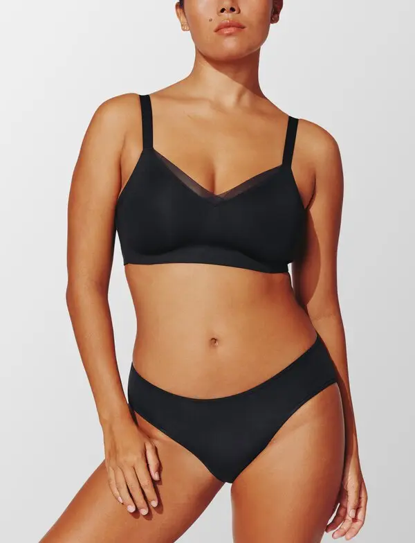 THIRDLOVE 24/7® Classic Wireless Crossover Minimizer Bra - Black