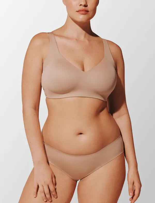 THIRDLOVE Comfortstretch Smoothing Wireless Bra - Taupe