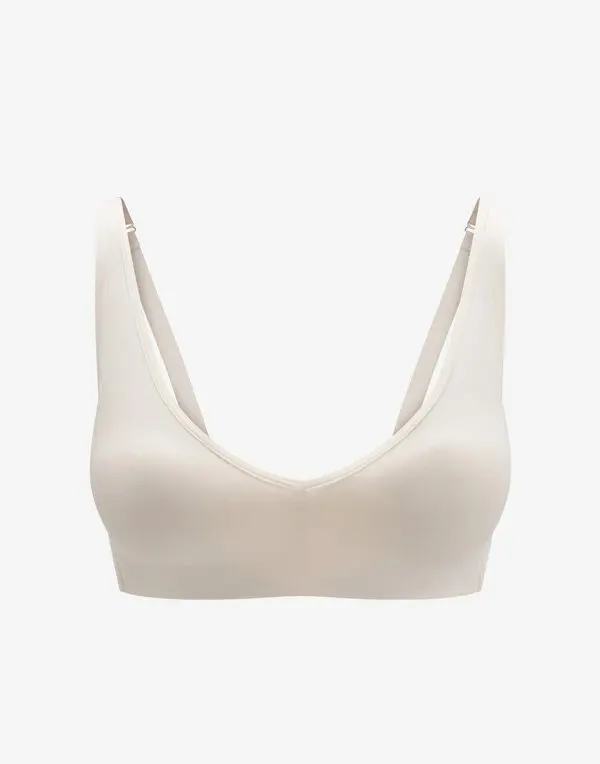 THIRDLOVE Organic Cloud Cotton Wireless Bra - Sea Salt