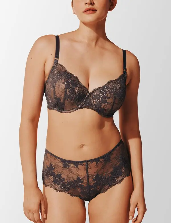 THIRDLOVE All Day Lace T-shirt Bra - Charcoal