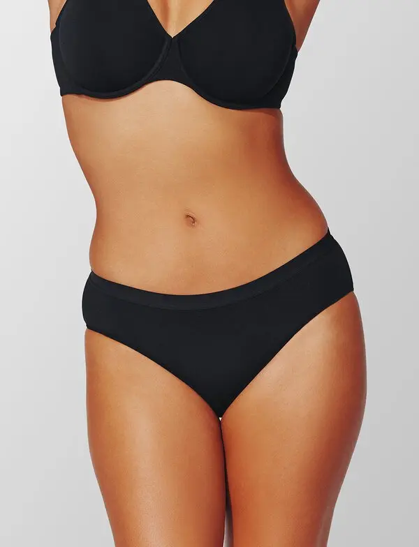 THIRDLOVE Organic Cloud Cotton Hipster Panty - Black