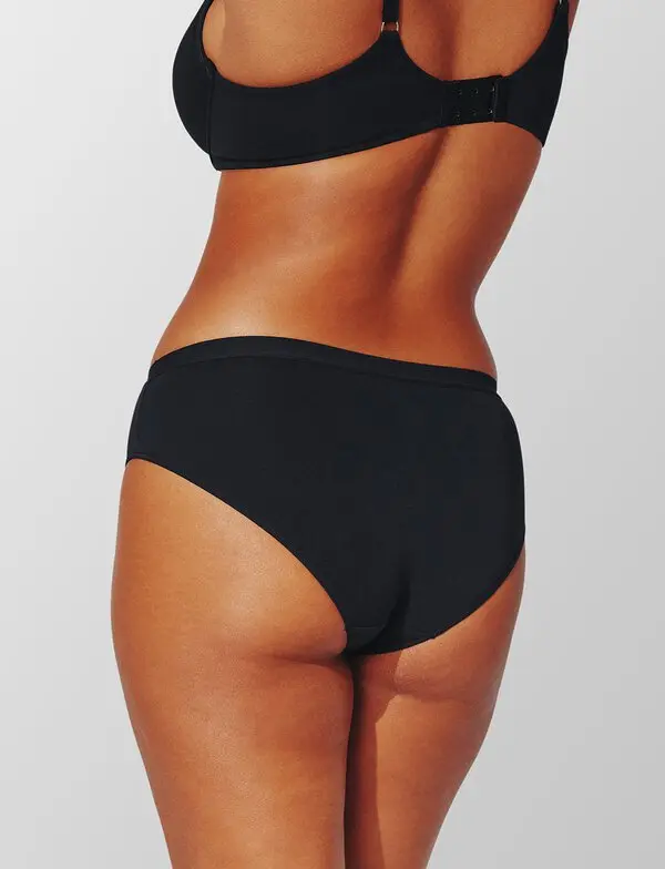 THIRDLOVE Organic Cloud Cotton Hipster Panty - Black