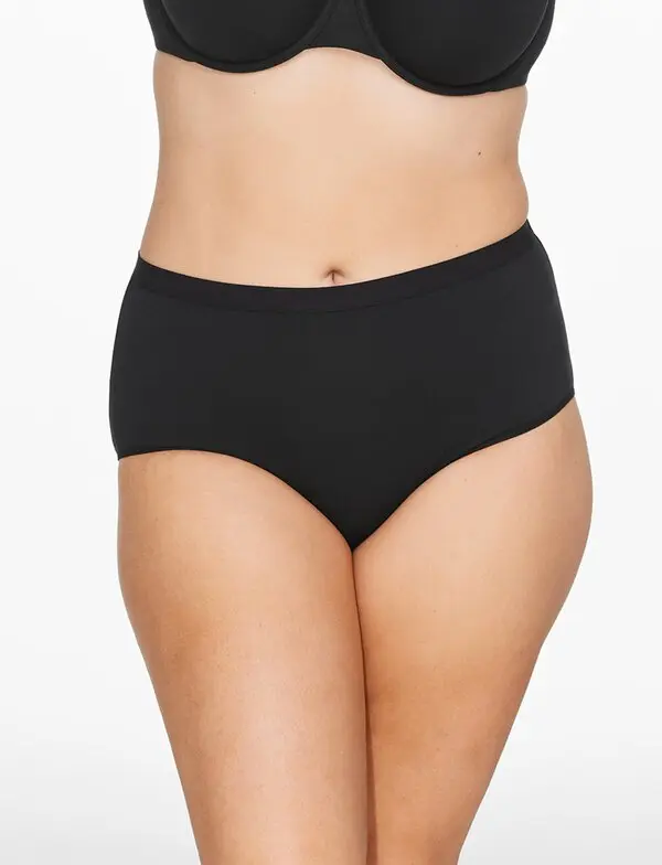 THIRDLOVE Organic Cloud Cotton Brief Panty - Black