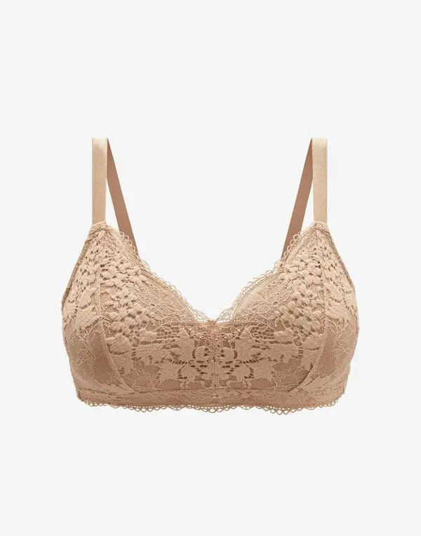 THIRDLOVE All Day Lace Wireless Bra - Taupe