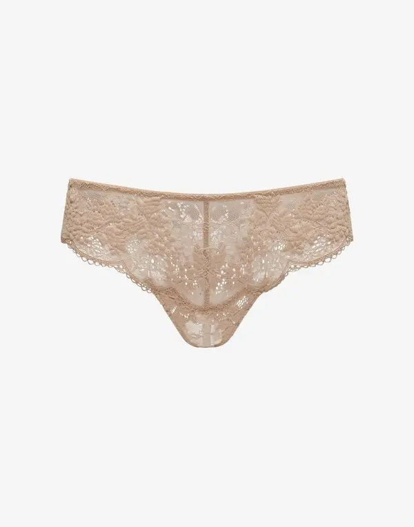 THIRDLOVE All Day Lace Thong Panty - Taupe
