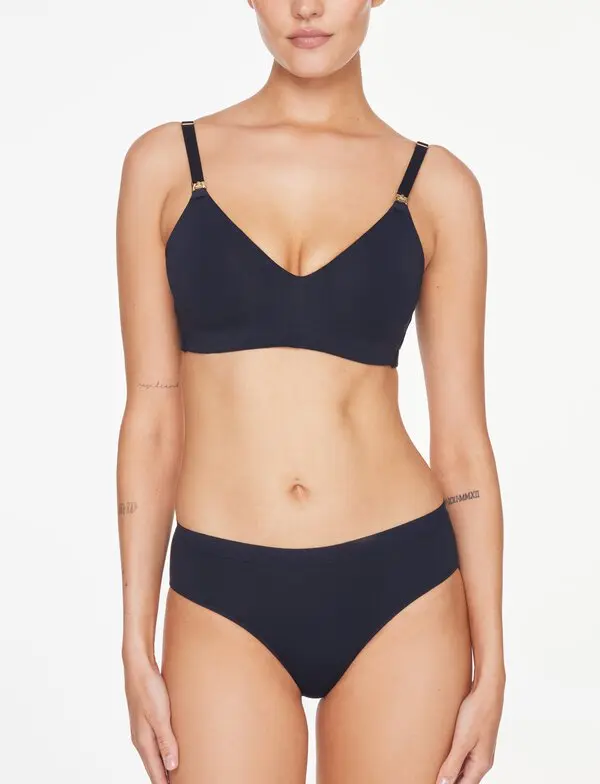THIRDLOVE Organic Cloud Cotton Wireless Nursing Bra - Black