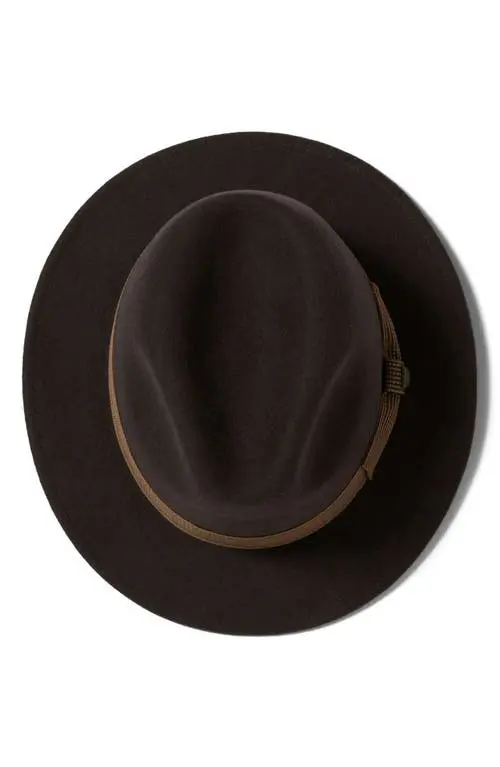 Brixton Roma Wool Felt Fedora - Chocolate/bronze