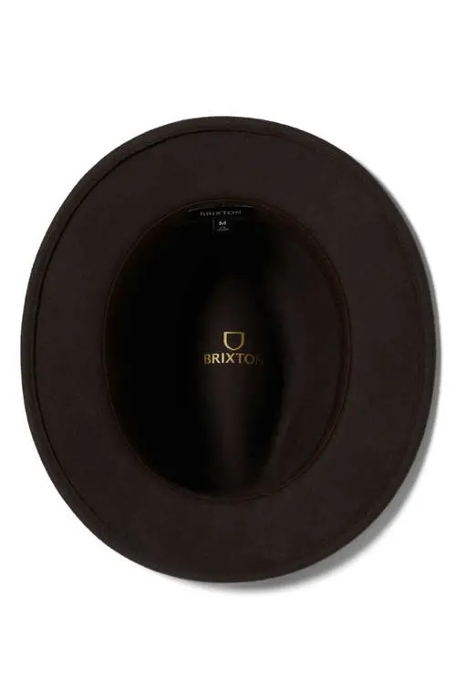 Brixton Roma Wool Felt Fedora - Chocolate/bronze
