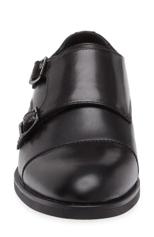 Nordstrom Edison Double Monk Strap Shoe - Black
