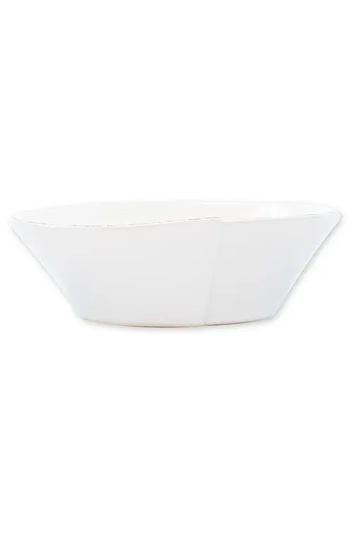 VIETRI Lastra Small Oval Serving Bowl - White