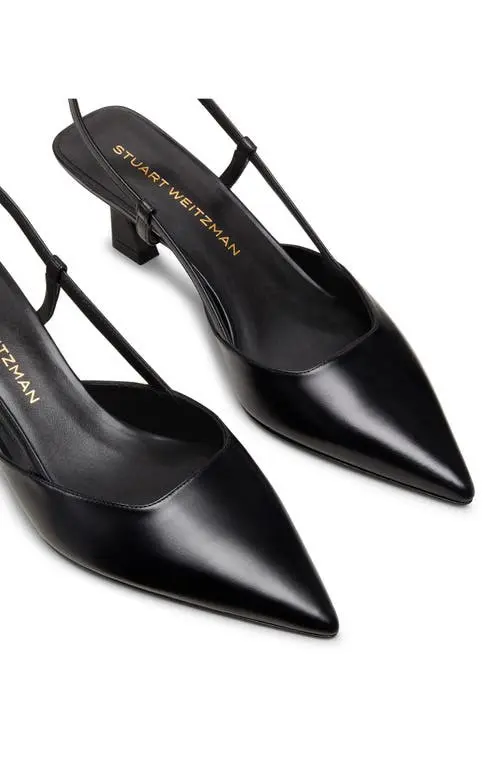 STUART WEITZMAN Vinnie 50 Slingback Pump - Black