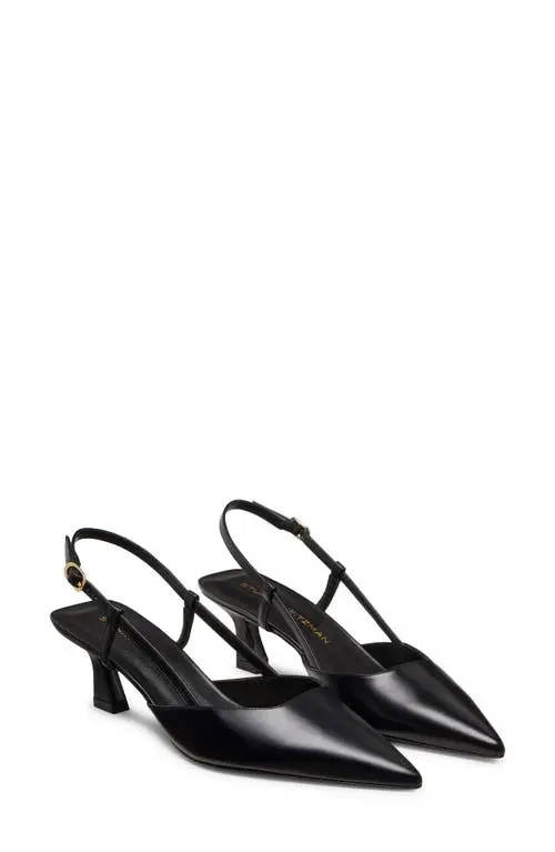 STUART WEITZMAN Vinnie 50 Slingback Pump - Black