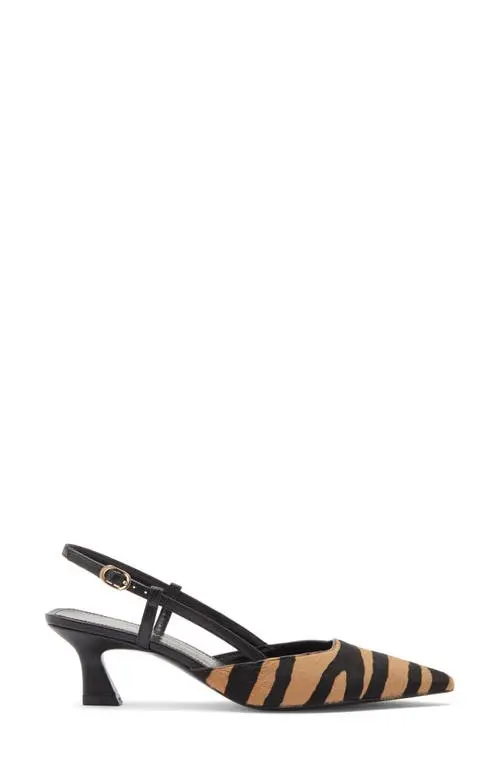 STUART WEITZMAN Vinnie 50 Slingback Pump - New Camel/shadow/black