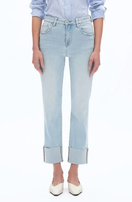 BAYEAS High-rise Straight Leg Jeans - Light Blue