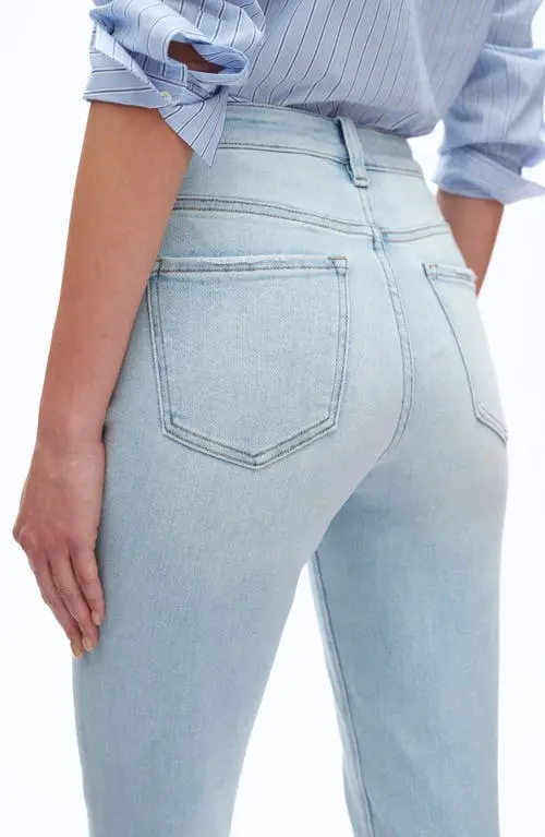 BAYEAS High-rise Straight Leg Jeans - Light Blue