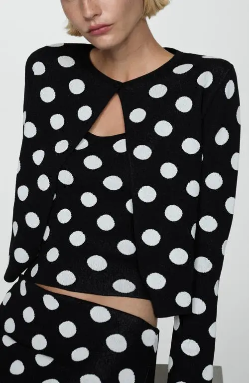 Mango Polka Dot Cardigan