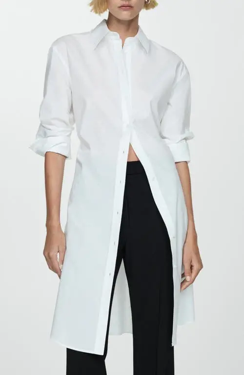 Mango Tie Waist Shirt Dress
