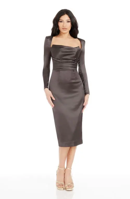 Dress The Population Pamela Long Sleeve Cocktail Dress