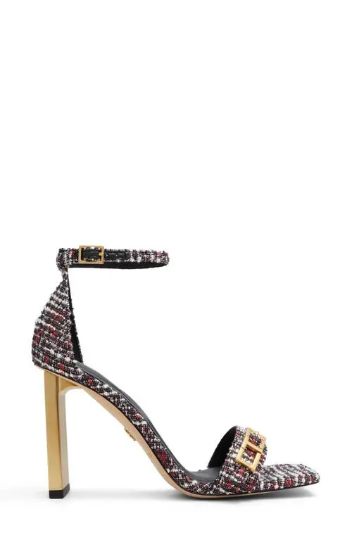 Ted Baker London T-buckle Ankle Strap Tweed Sandals