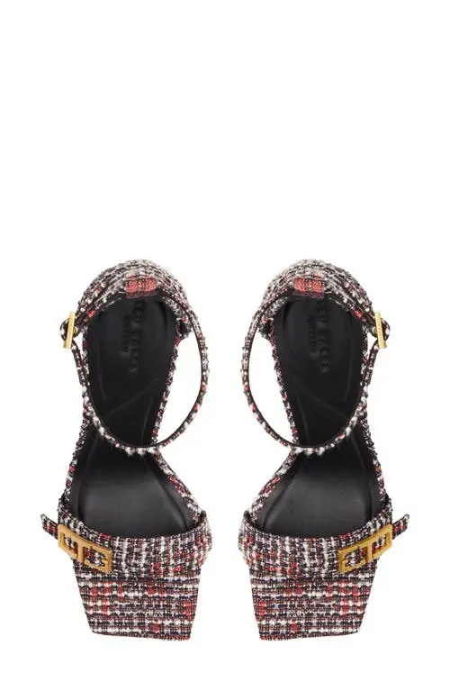 Ted Baker London T-buckle Ankle Strap Tweed Sandals
