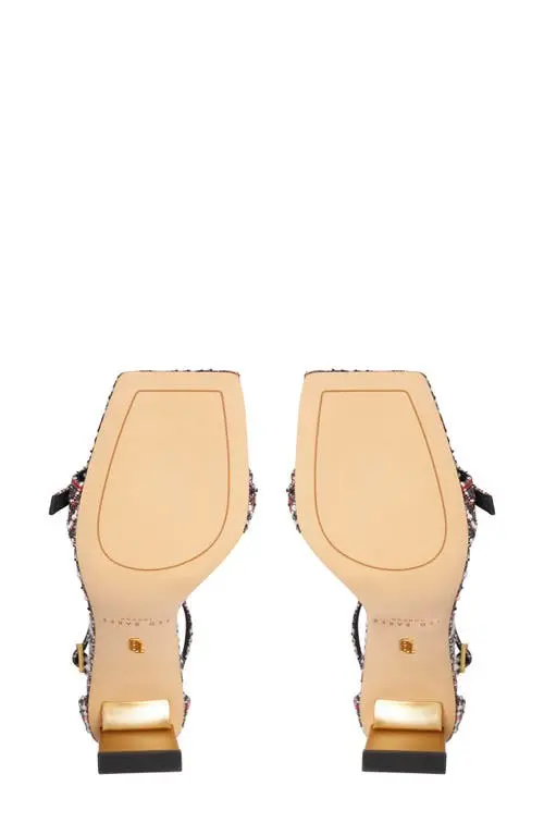 Ted Baker London T-buckle Ankle Strap Tweed Sandals