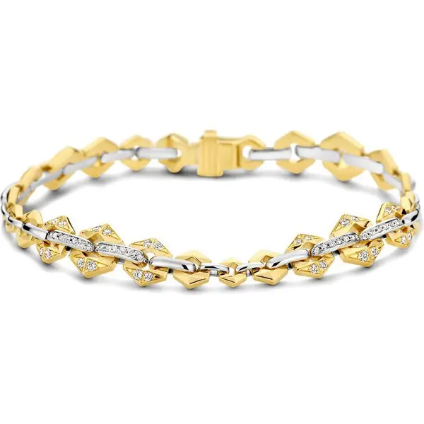 DRIES CRIEL Flow Graduated Diamond Chain Bracelet - Gold