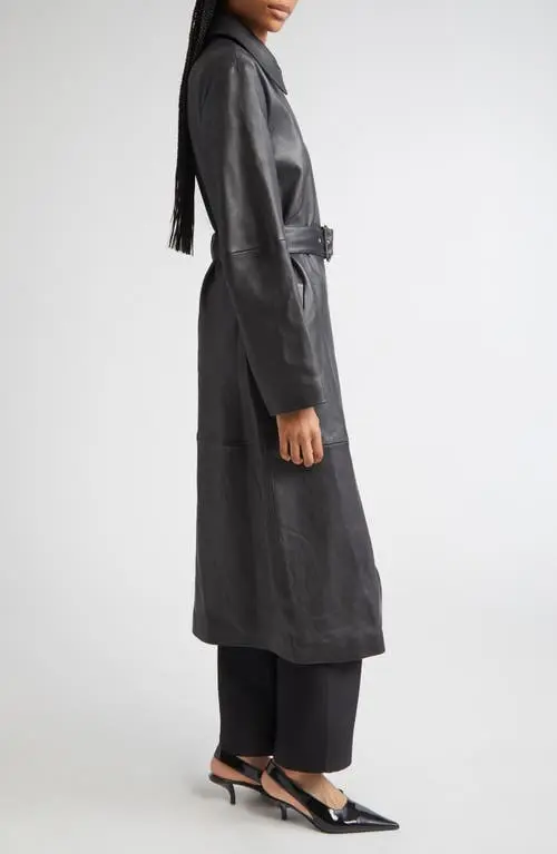 TOTEME Oversized Belted Leather Coat