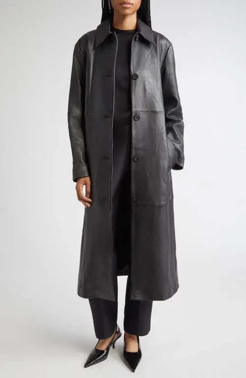 TOTEME Oversized Belted Leather Coat