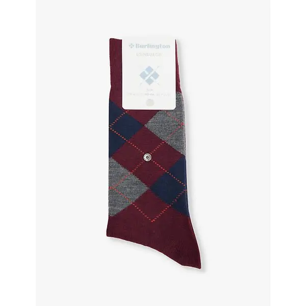 BURLINGTON Edinburgh Cotton-blend Socks - Claret