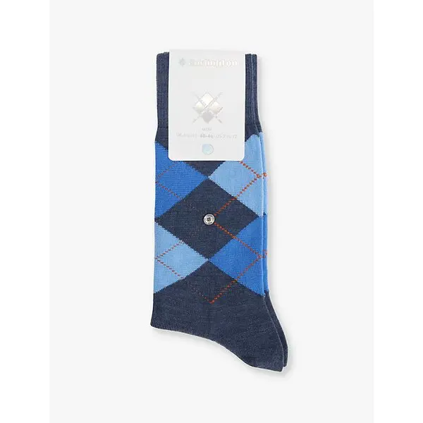 BURLINGTON Edinburgh Cotton-blend Socks - Dark Blue Mel.