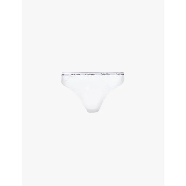Calvin Klein Modern High-leg Lace Thong - White