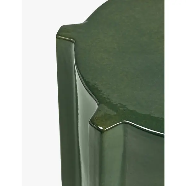 SERAX Marie Michielssen Pawn Geometric Stoneware Side Table 45.4cm - Dark Green