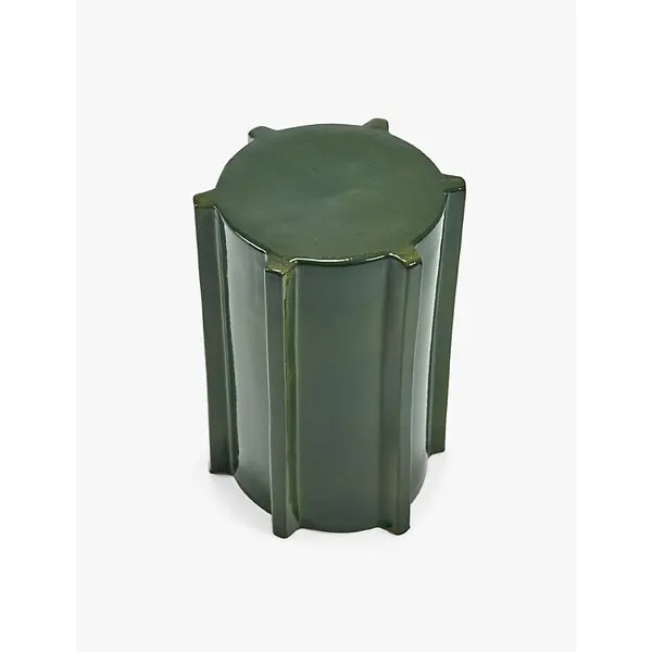 SERAX Marie Michielssen Pawn Geometric Stoneware Side Table 45.4cm - Dark Green