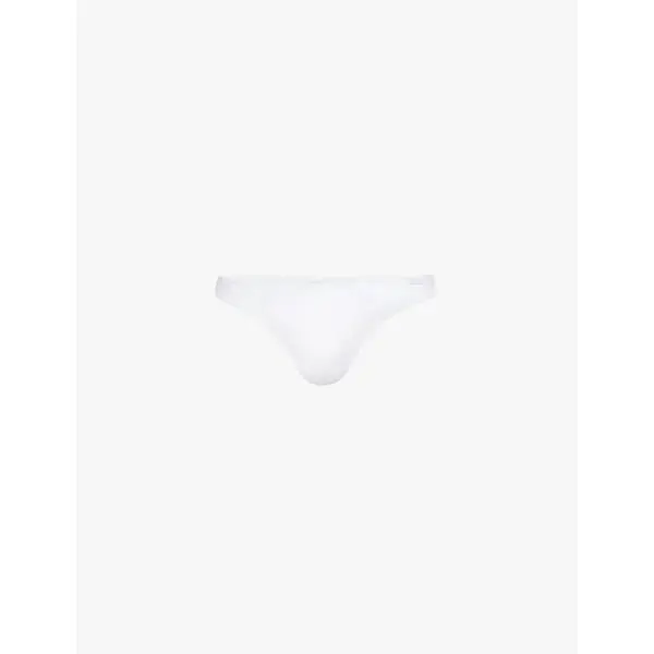 Calvin Klein Sheer Marquisette Mid-rise Lace Thong - White