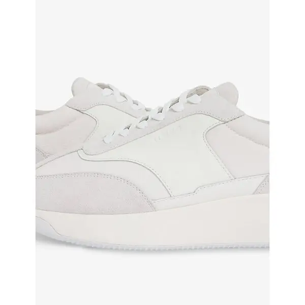 REISS Leather And Suede Low-top Trainers