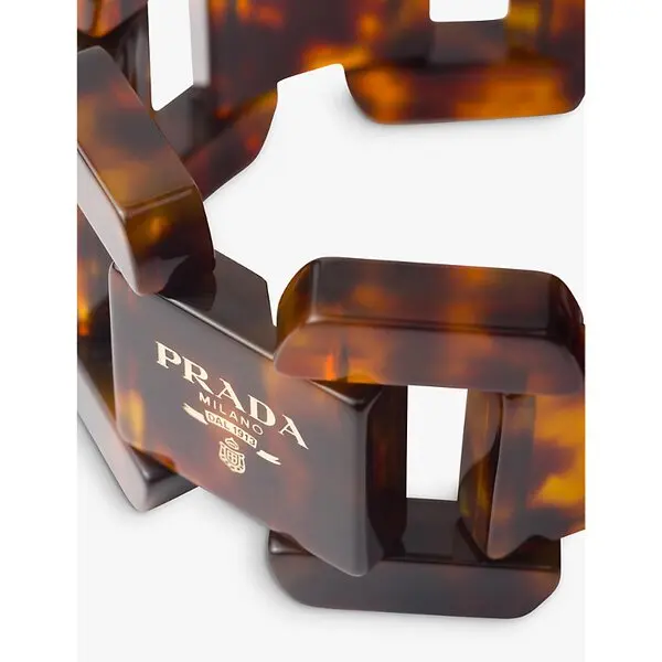 Prada Logo-engraved Plexiglass Bracelet
