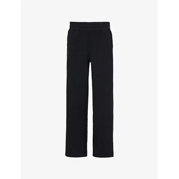 Varley Drawstring Waistband Wide-leg Stretch-woven Trousers - Black