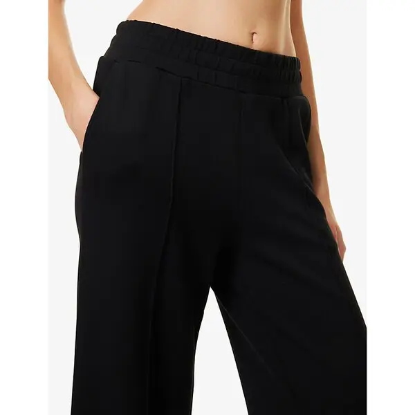 Varley Drawstring Waistband Wide-leg Stretch-woven Trousers - Black