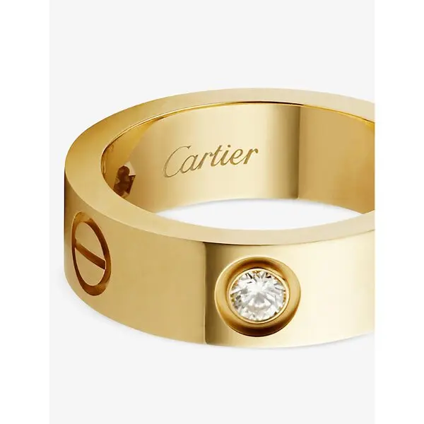 Cartier Love Ring With Diamonds - Yellow Gold