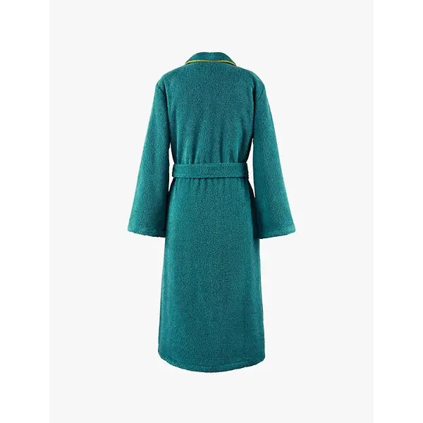 YVES DELORME Panaroma Floral-embroidered Cotton Bathrobe