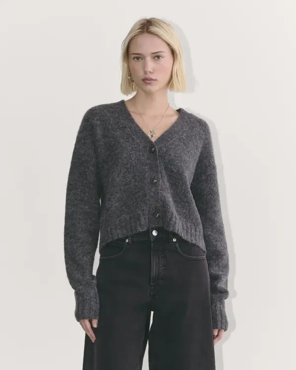 Everlane Alpaca Boxy Cardigan