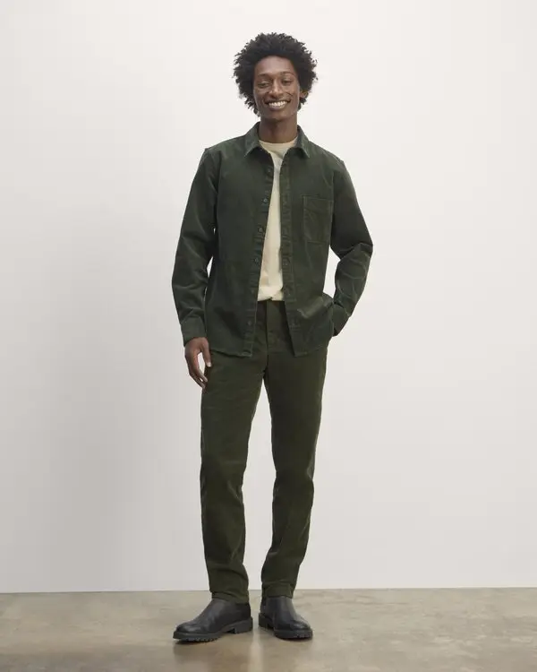 Everlane Corduroy Trouser - Dark Forest