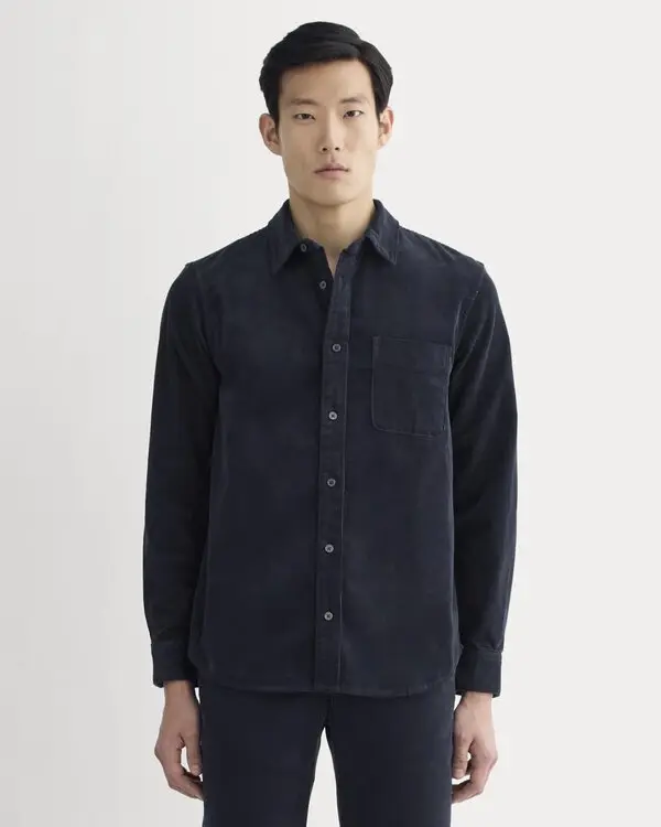 Everlane Classic Shirt, Corduroy Cotton - Navy