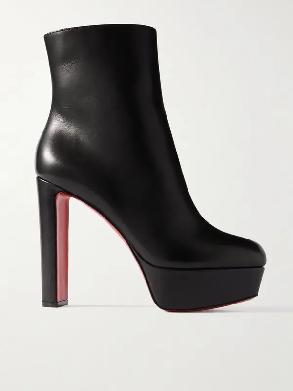 CHRISTIAN LOUBOUTIN Movida 130 Leather Platform Ankle Boots