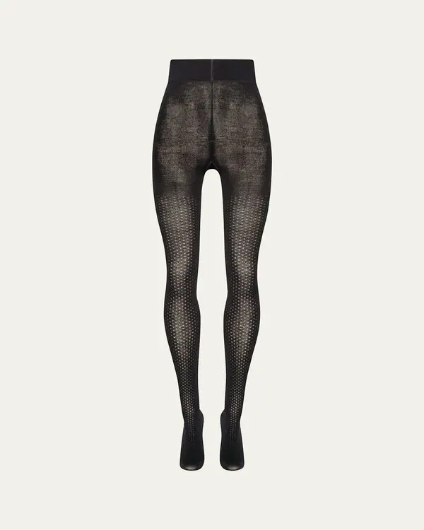 Wolford Dotted Jacquard Tights, 100 Denier