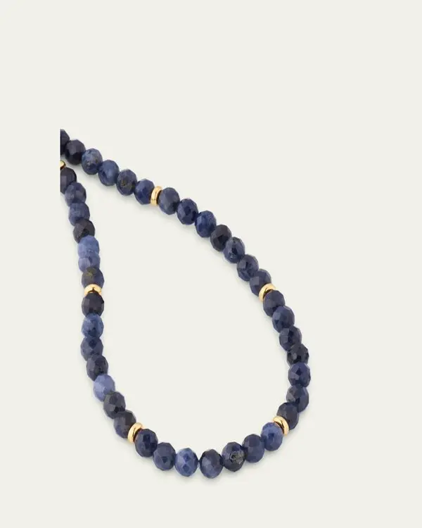 JAN LESLIE 18k Gold Sapphire Beaded Bracelet - Blue