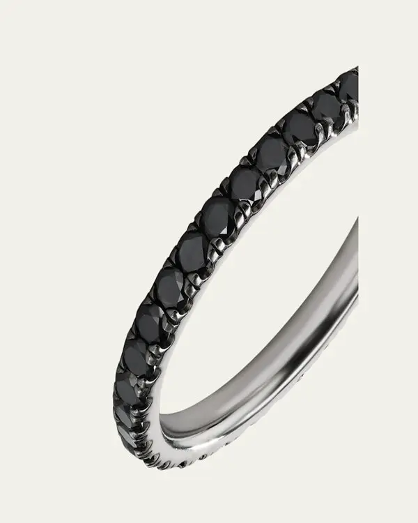 AARYAH Platinum And Rhodium Diamond Nero Eternity Ring