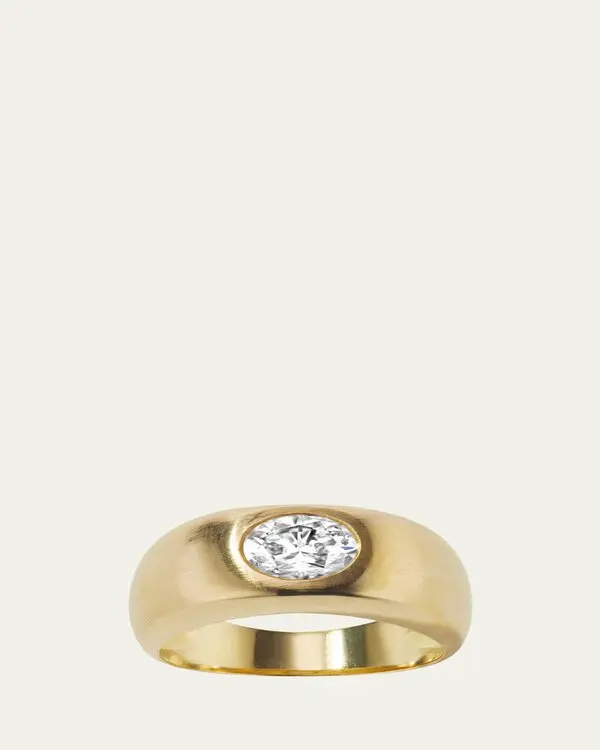 AARYAH 18k Natural Diamond Shani Ring - Yellow Gold